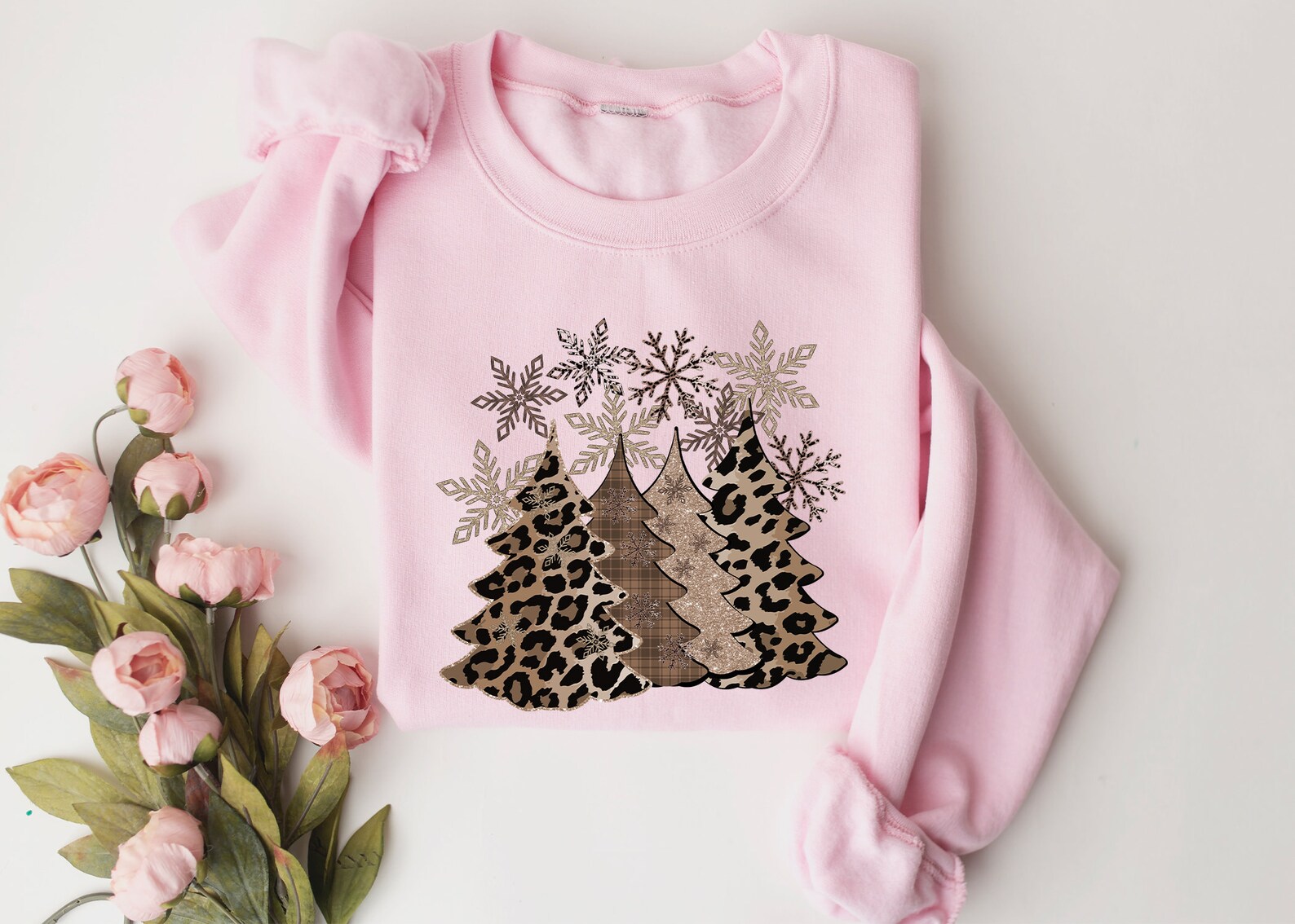 Leopard Print Christmas Tree, Christmas Family Matching Shirt ...