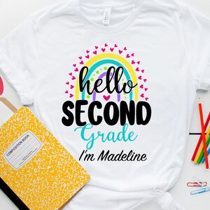 Hello Second Grade Shirt, 2nd Grade Shirt, Back to School Shirt, First ...