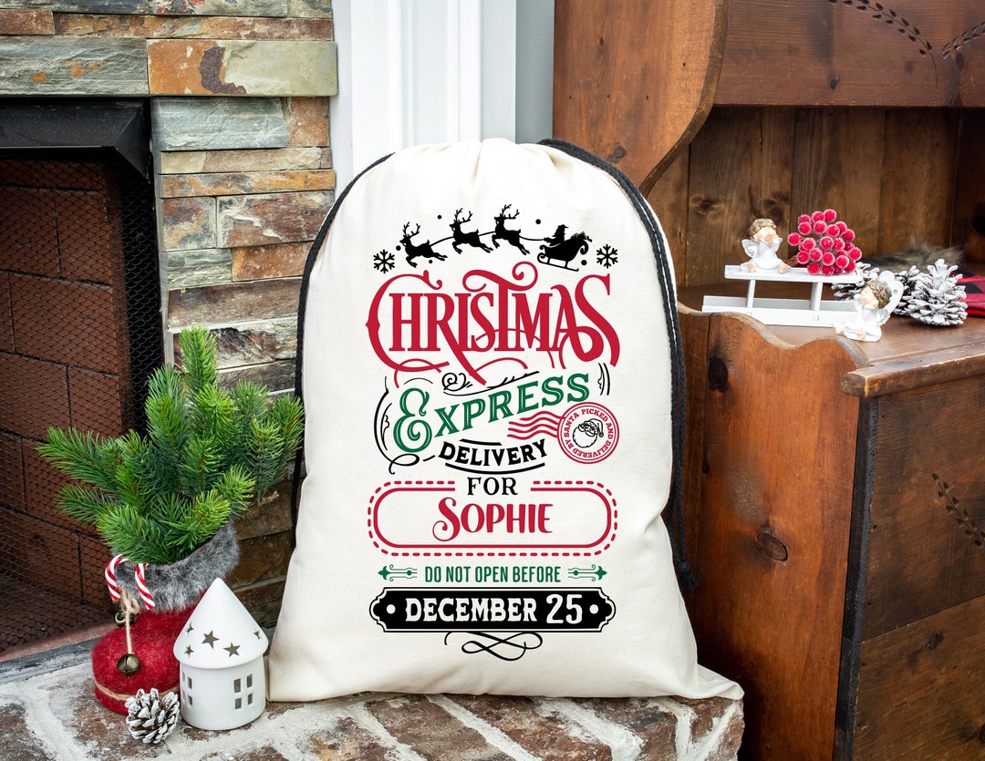 Personalized Jumbo Santa Bag, Oversized Santa Sack, Personalized ...