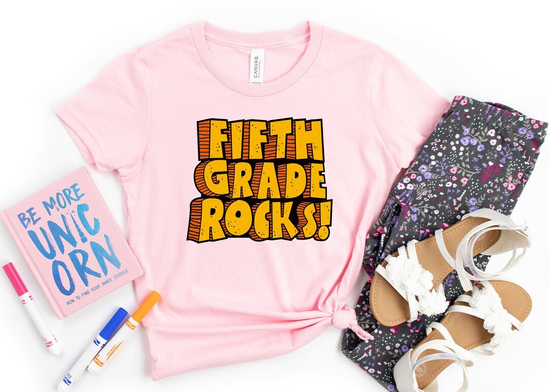 Fifth Grade Rocks Shirt, Hello Fifth Grade Shirt, Back to School Shirt ...