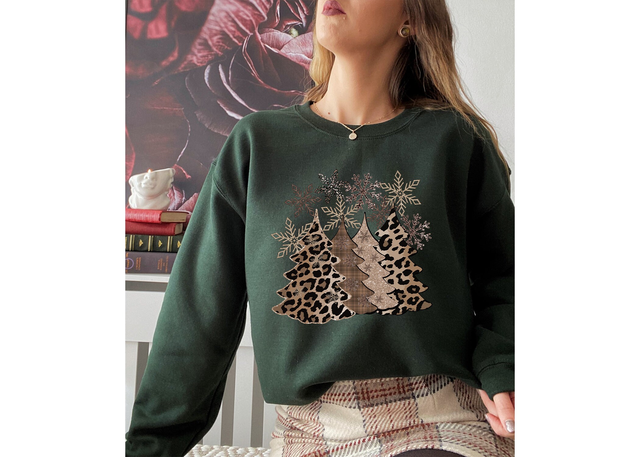 Leopard Print Christmas Tree, Christmas Family Matching Shirt ...