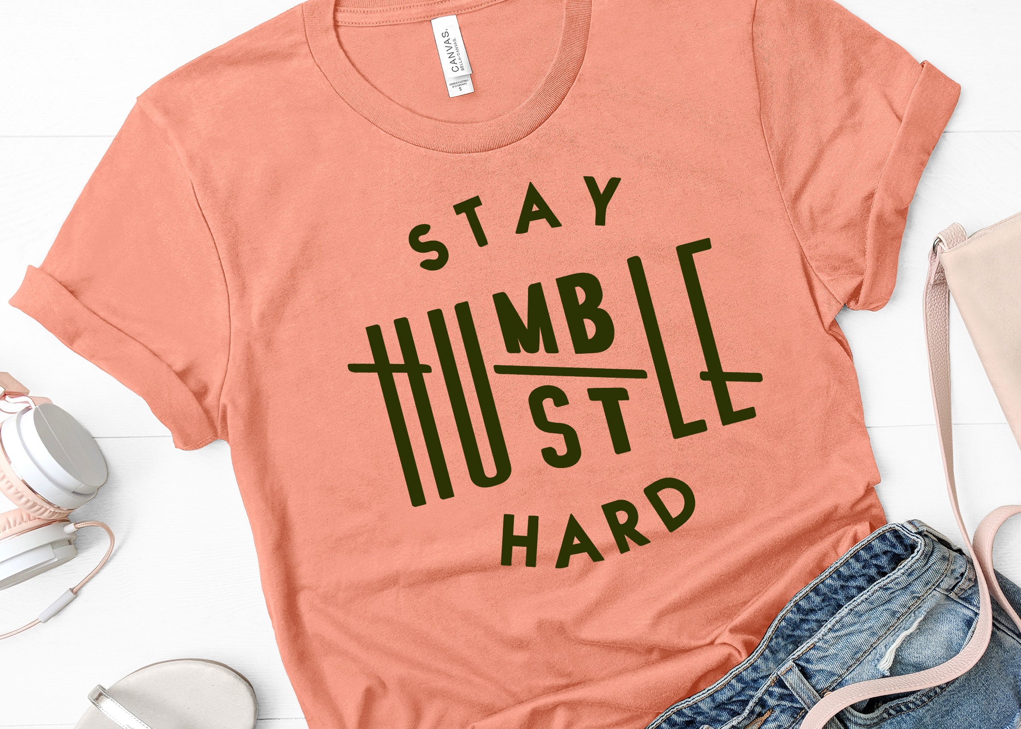 Stay Humble Hustle Hard Shirt Cute Hustler Shirt Womens | Etsy