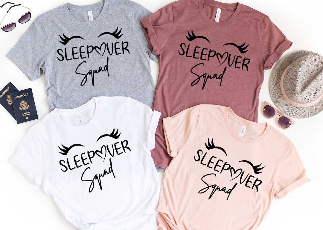 Sleepover Squad Shirts , Girls Birthday Party Shirts , Slumber Party ...