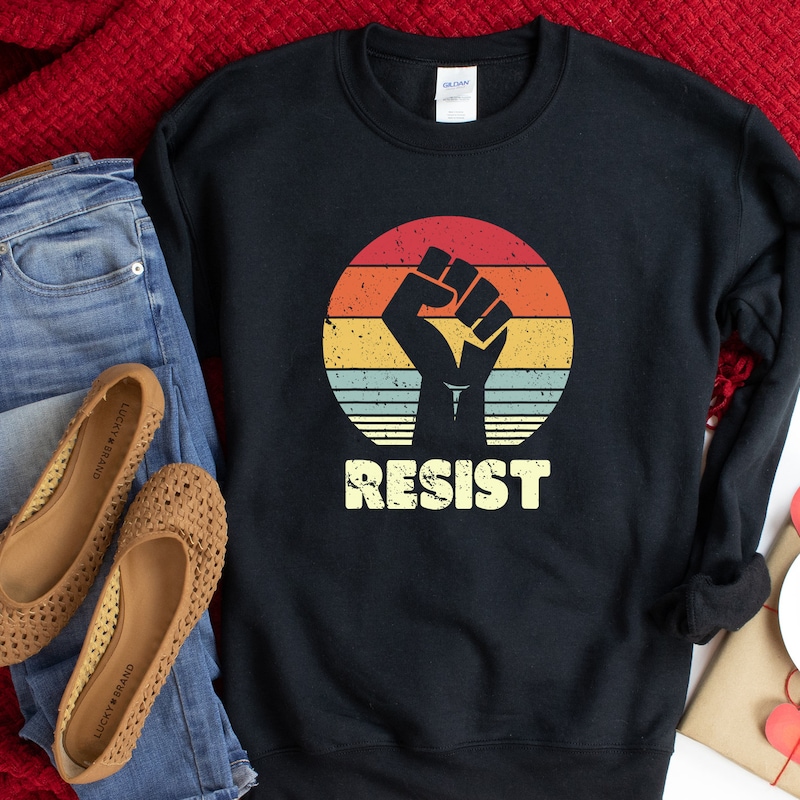 Resist Tshirt - Etsy