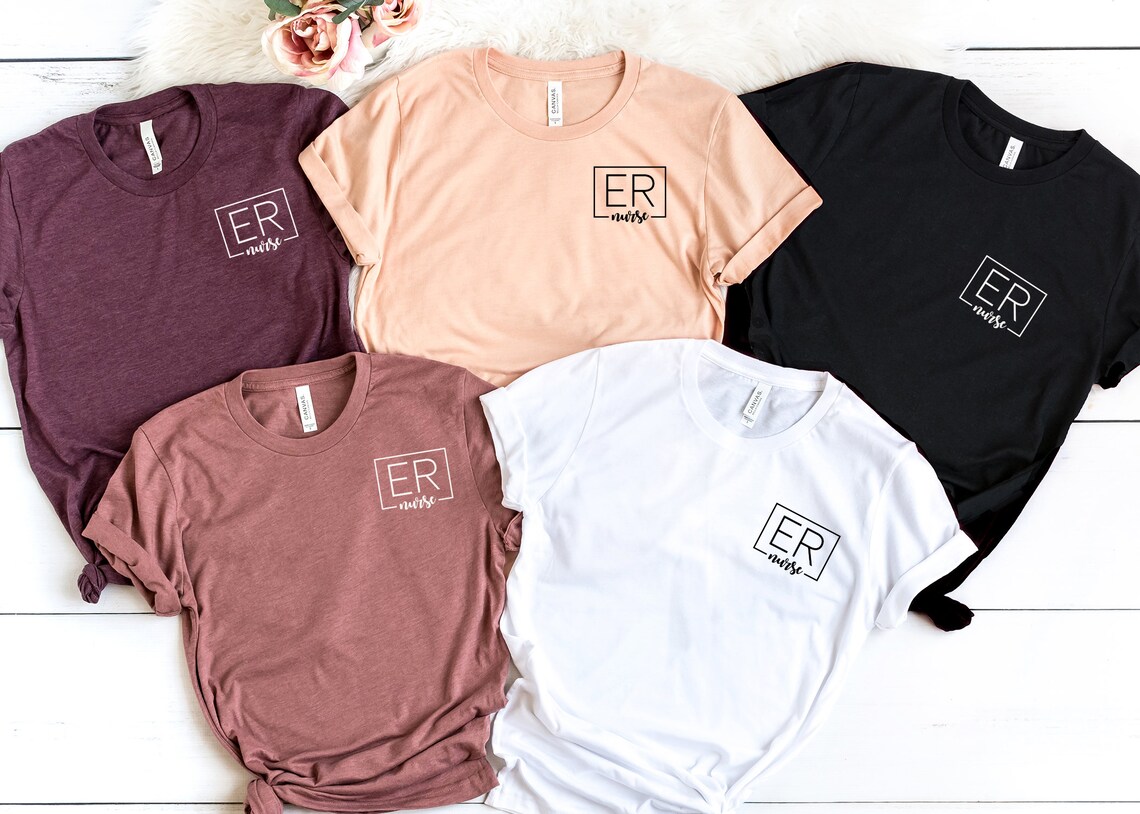 ER Nurse Shirts Pocket ER Shirt Nurses Superhero Nursing | Etsy