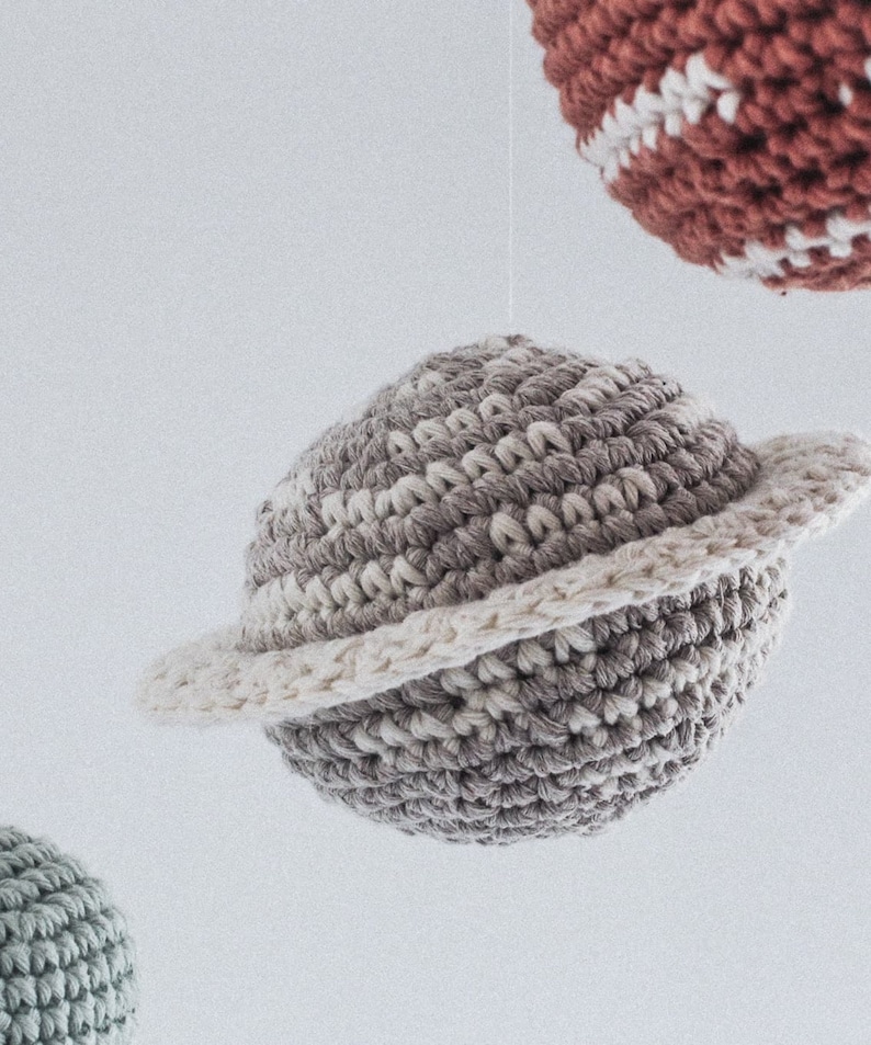 CROCHET PATTERN | Solar System Planets Mobile, Space Themed Baby Decor ...