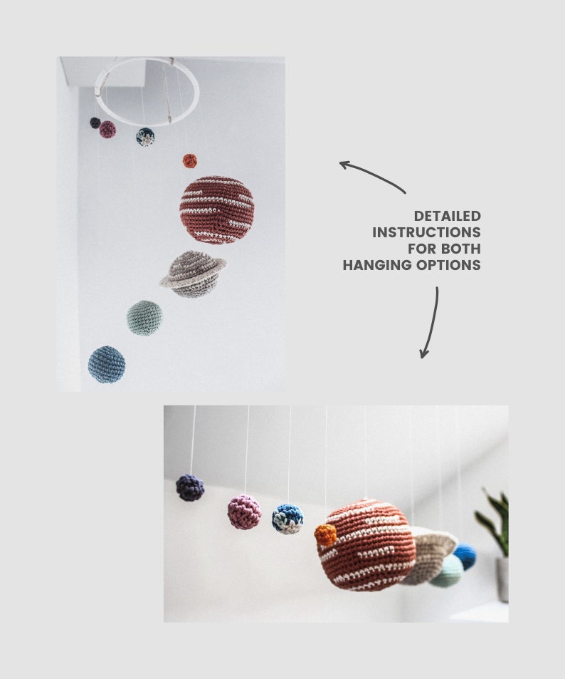 CROCHET PATTERN | Solar System Planets Mobile, Space Themed Baby Decor ...