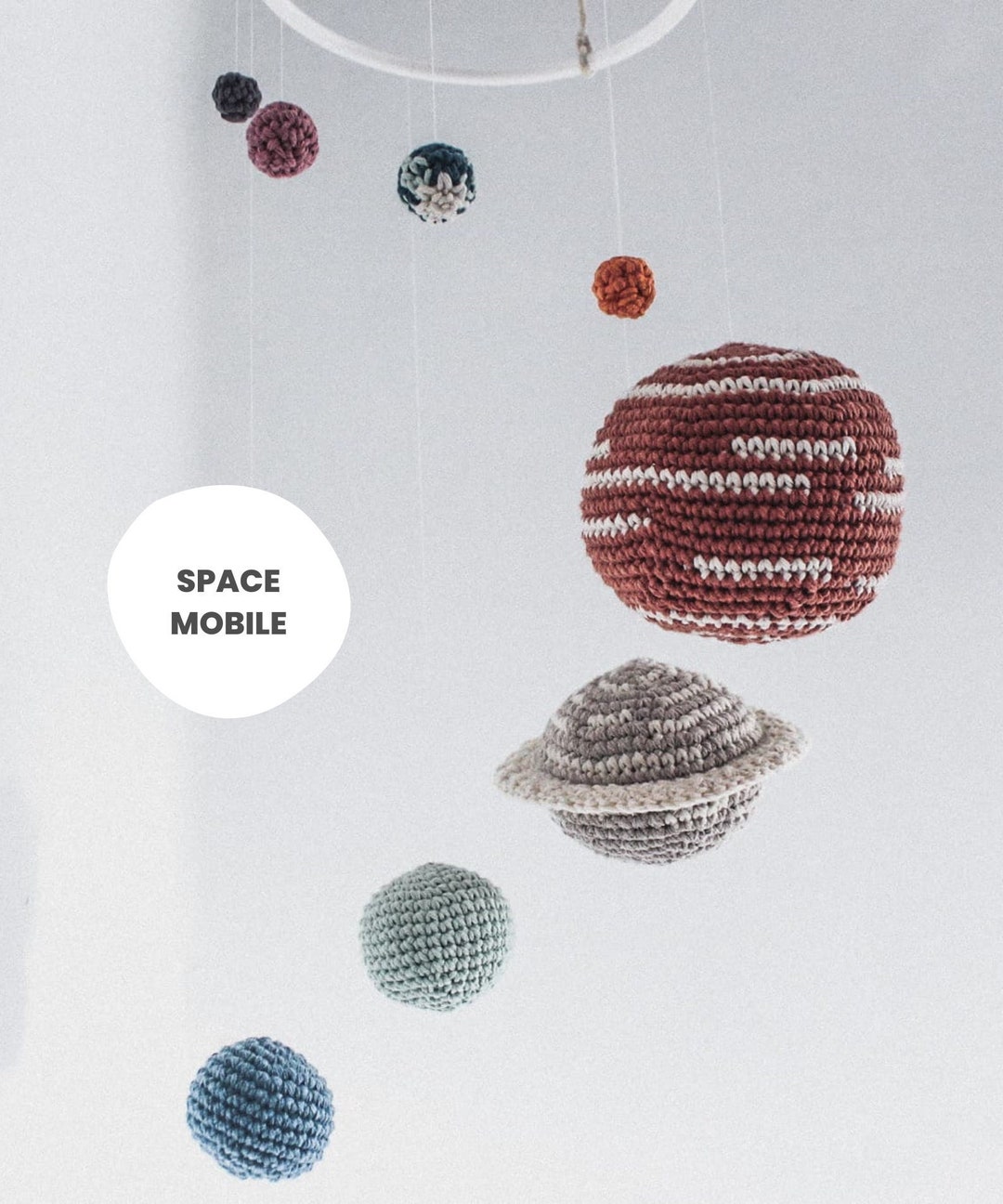 CROCHET PATTERN | Solar System Planets Mobile, Space Themed Baby Decor ...