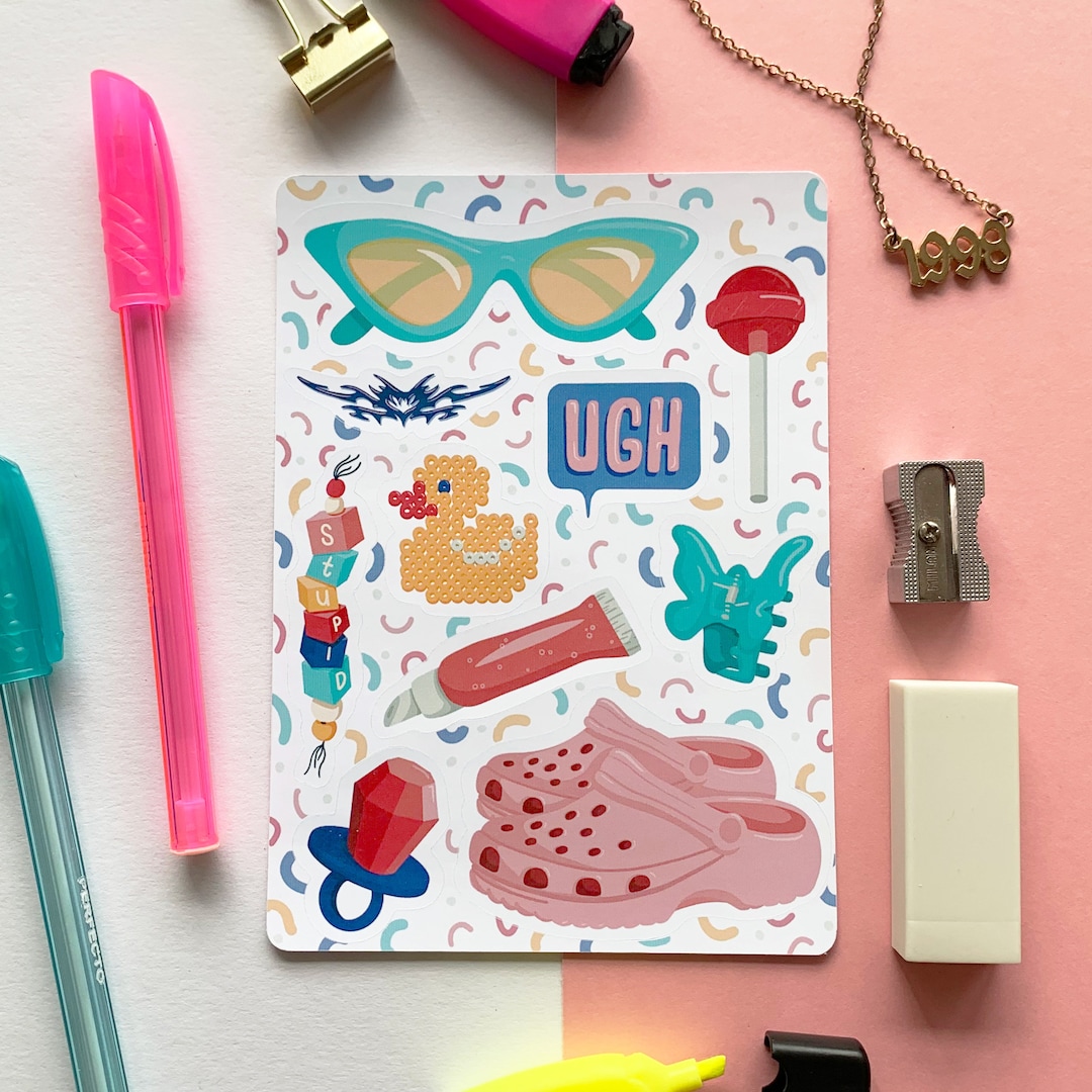 90s Sticker Sheet | Y2K | Nostalgia | Throwback | Early 2000s ...