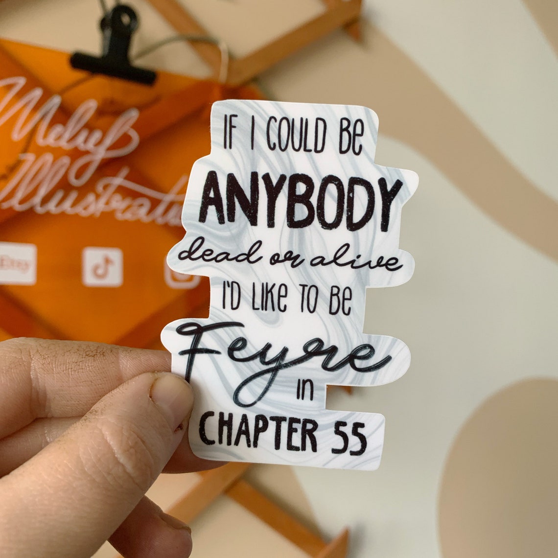 Feyre Acotar Rhys Sticker Laptop Decal Sjm Booktok Booklovers Chapter ...