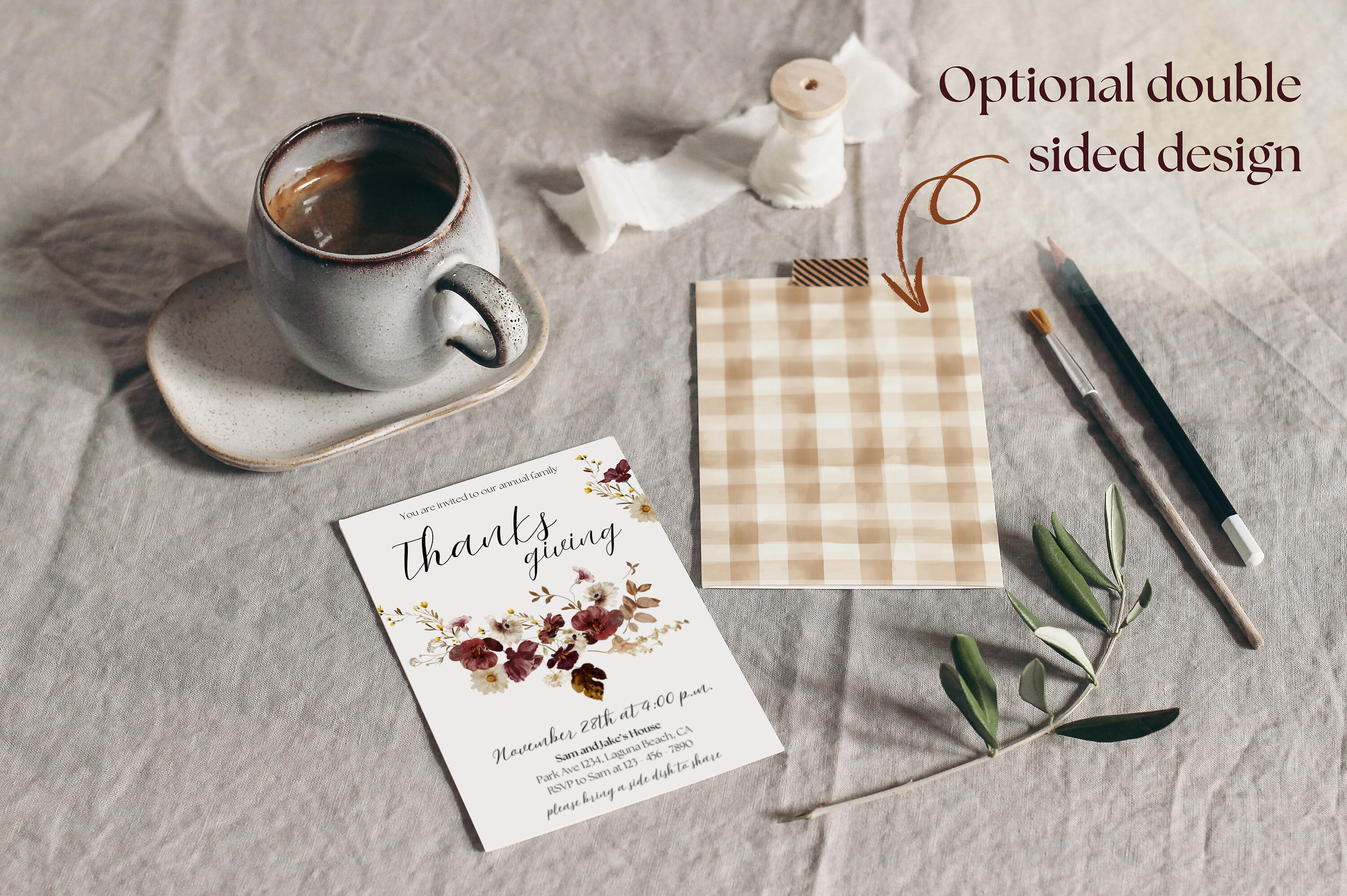 Editable Thanksgiving Dinner Bundle - Printable Family and Friends ...