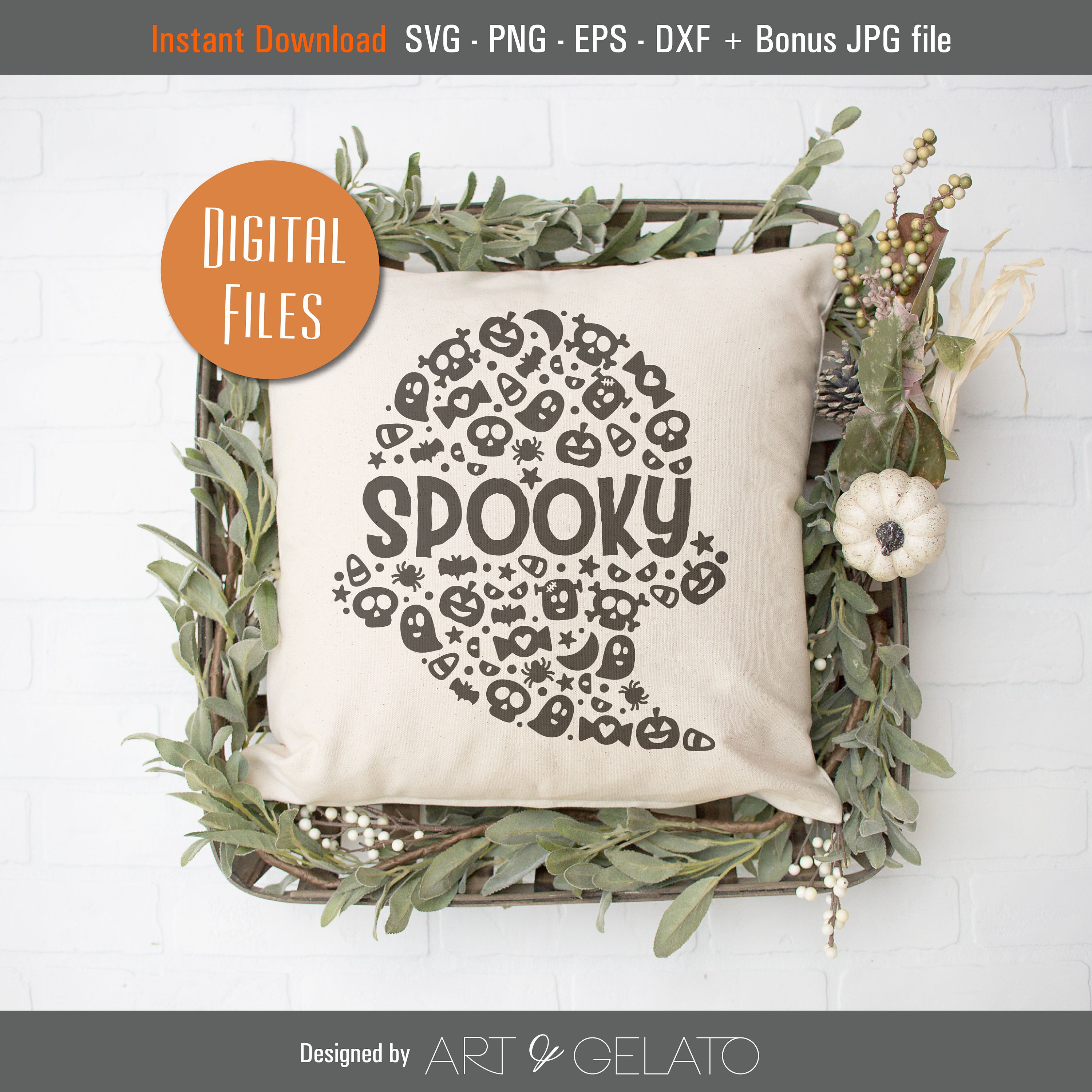 Spooky Ghost SVG Happy Halloween Svg Spooky Svg Ghost Svg - Etsy