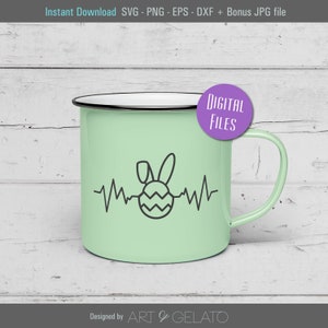 Easter Bunny Egg EKG SVG, Easter Bunny Svg, Easter Nurse Svg, Easter ...