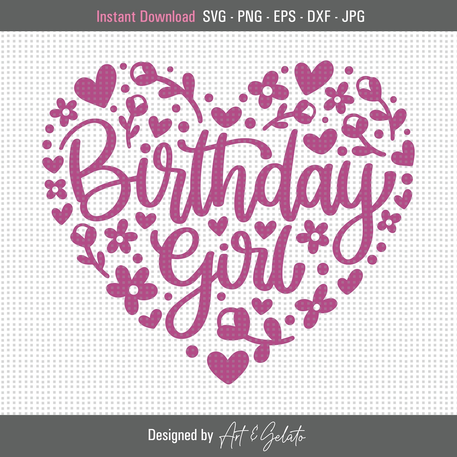 Birthday Girl Floral Heart SVG Birthday Girl Svg Birthday - Etsy