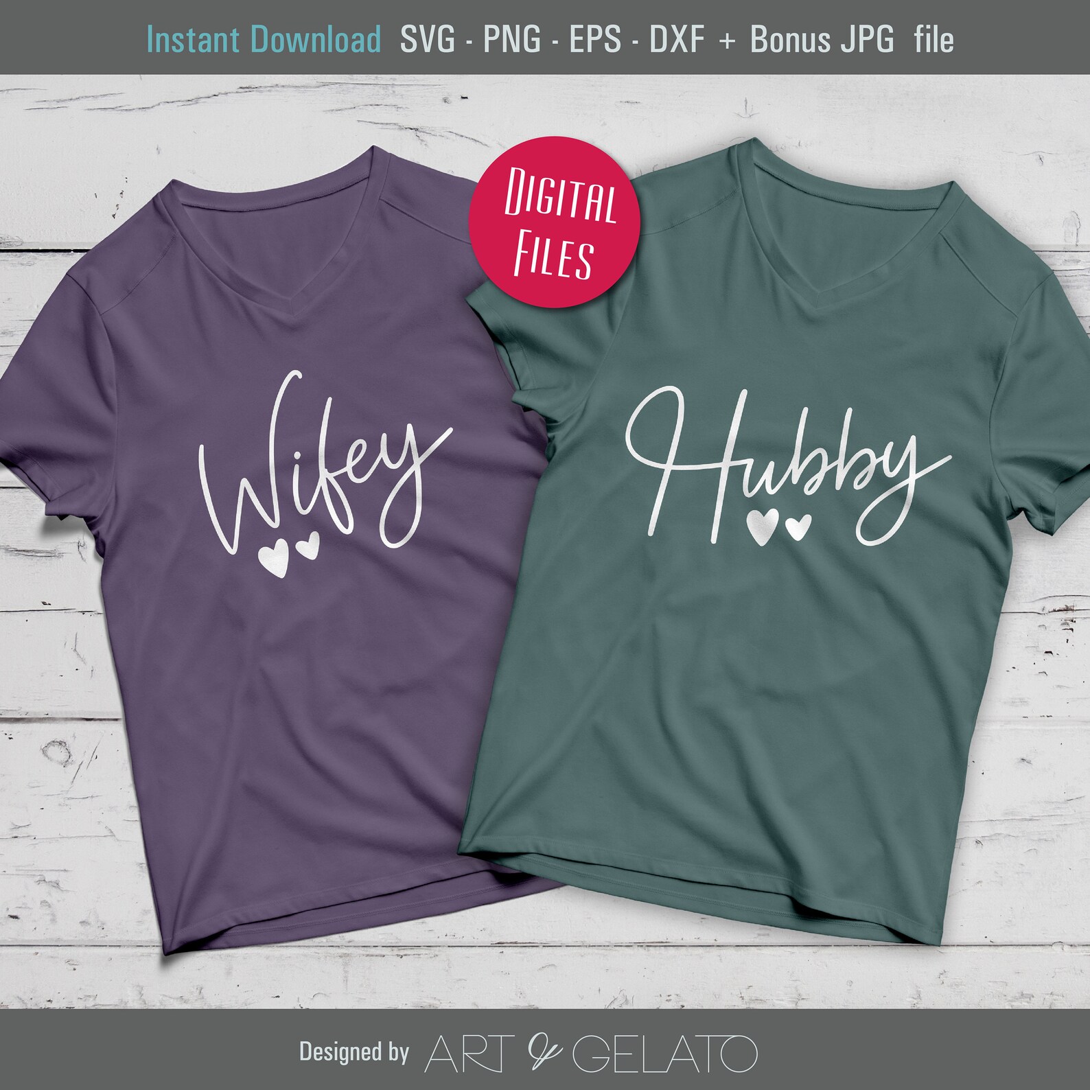 Wifey and Hubby SVG Valentines Svg Couple Svg Wedding Svg | Etsy