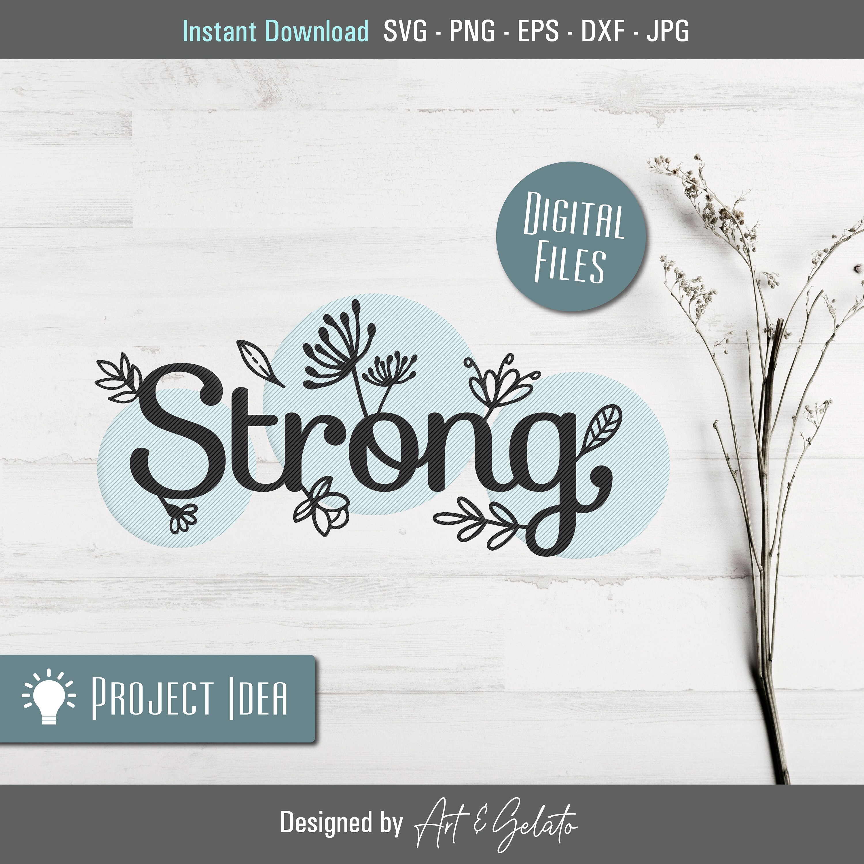 Strong SVG Strong Floral Svg Empowered Women Svg She is - Etsy