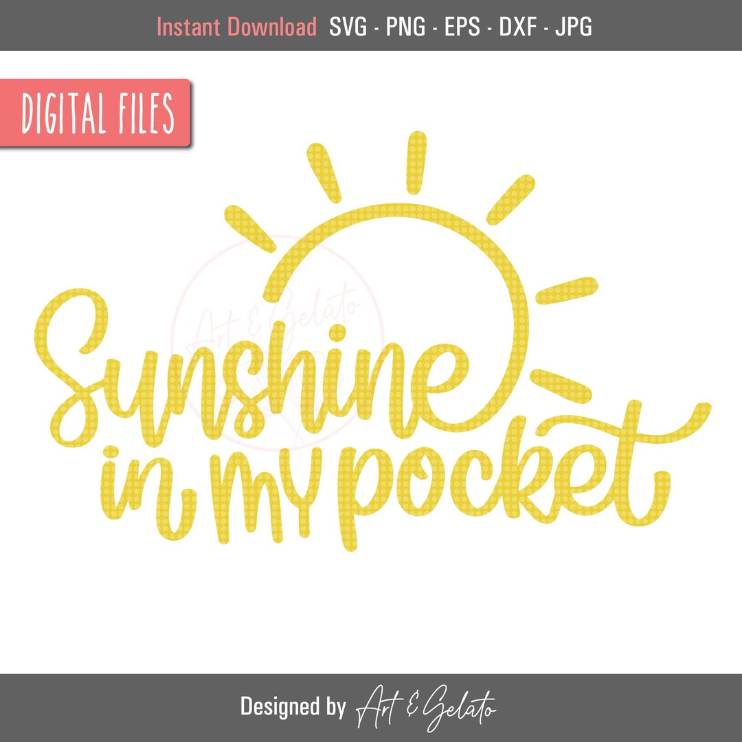 Sunshine in My Pocket SVG, Summer SVG, Sunshine Svg, Sunny Summer Svg ...