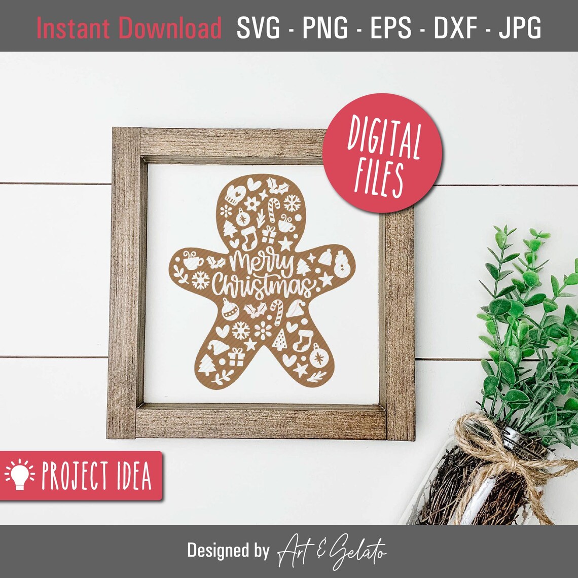 Merry Christmas Gingerbread SVG Gingerbread SVG Gingerbread - Etsy