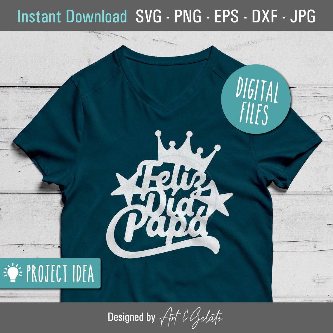 Feliz Día Papá Cake Crown Topper SVG, Spanish Happy Fathers Day Cake ...