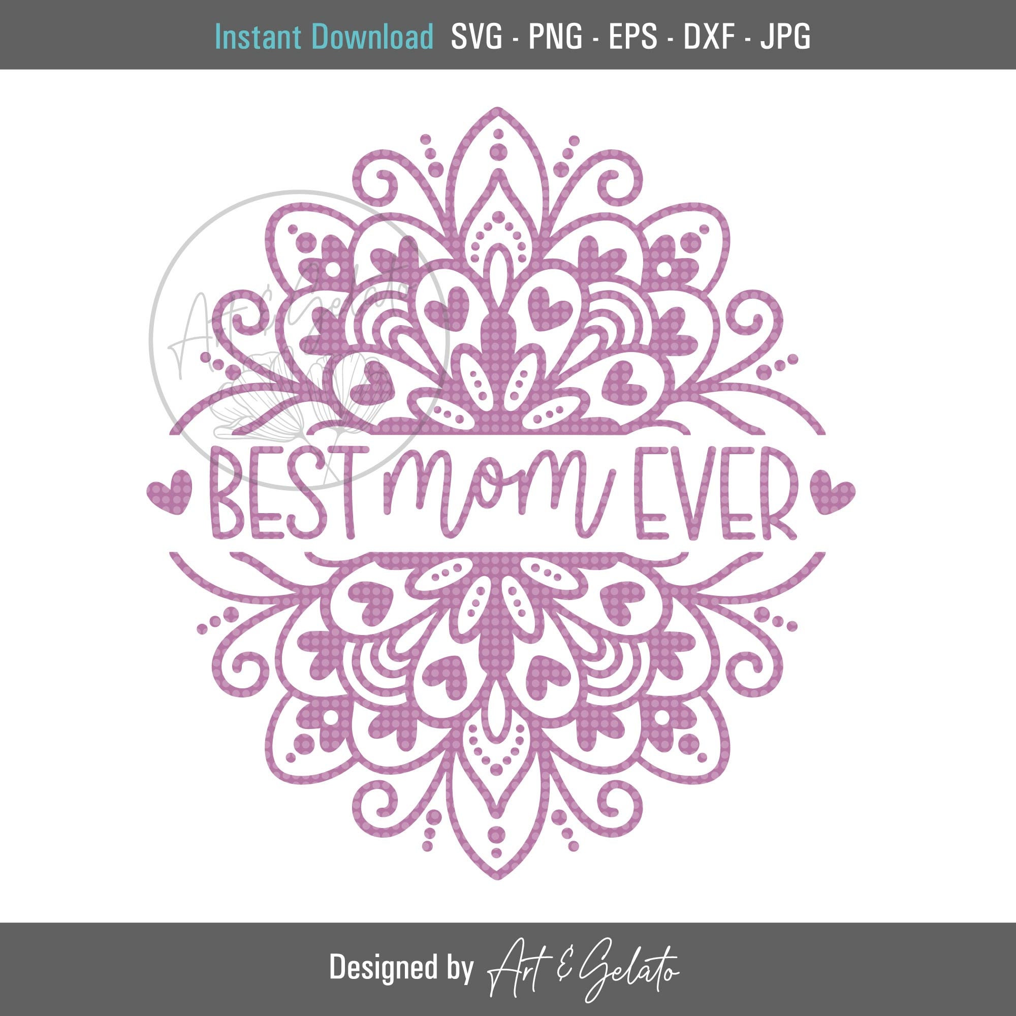 Beste Mama Ever Mandala SVG, Mama SVG, Beste Mama SVG, Liebe Mama Svg ...