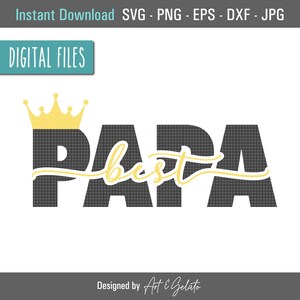 Best Papa Crown SVG, Happy Father's Day SVG, Fathers Day Svg, Grandpa ...