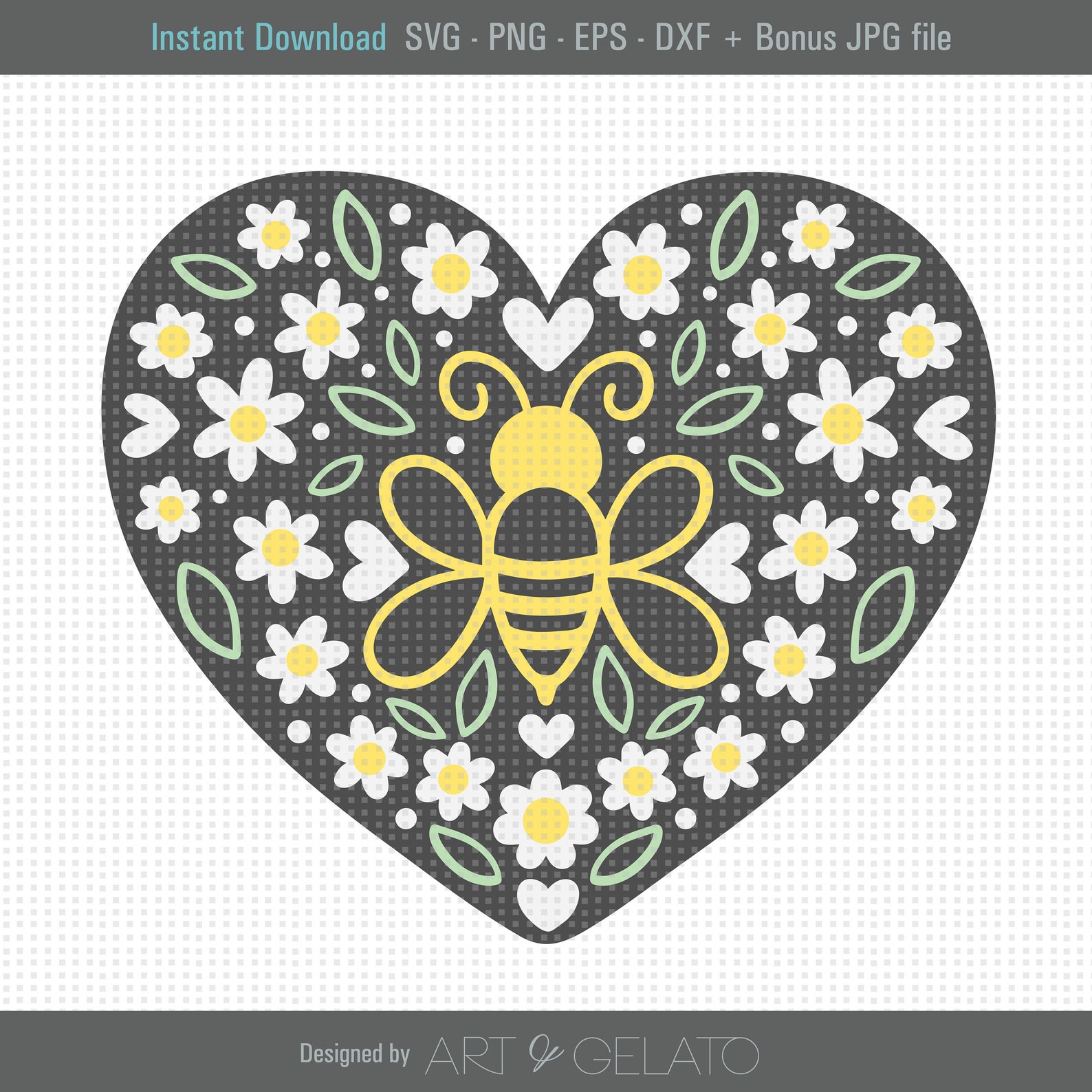 Bee Heart SVG Bee Love Svg Honeybee Svg Bumble Bee Svg Bee - Etsy