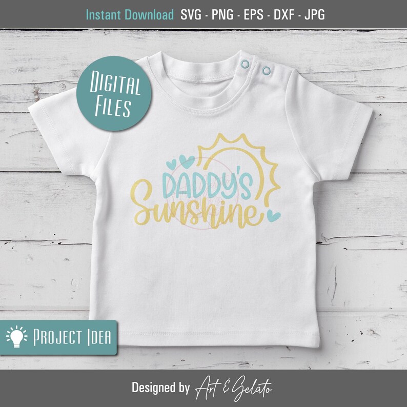 Daddy's Sunshine SVG, Baby Sunshine Svg, Baby's Summer Svg, Summer ...