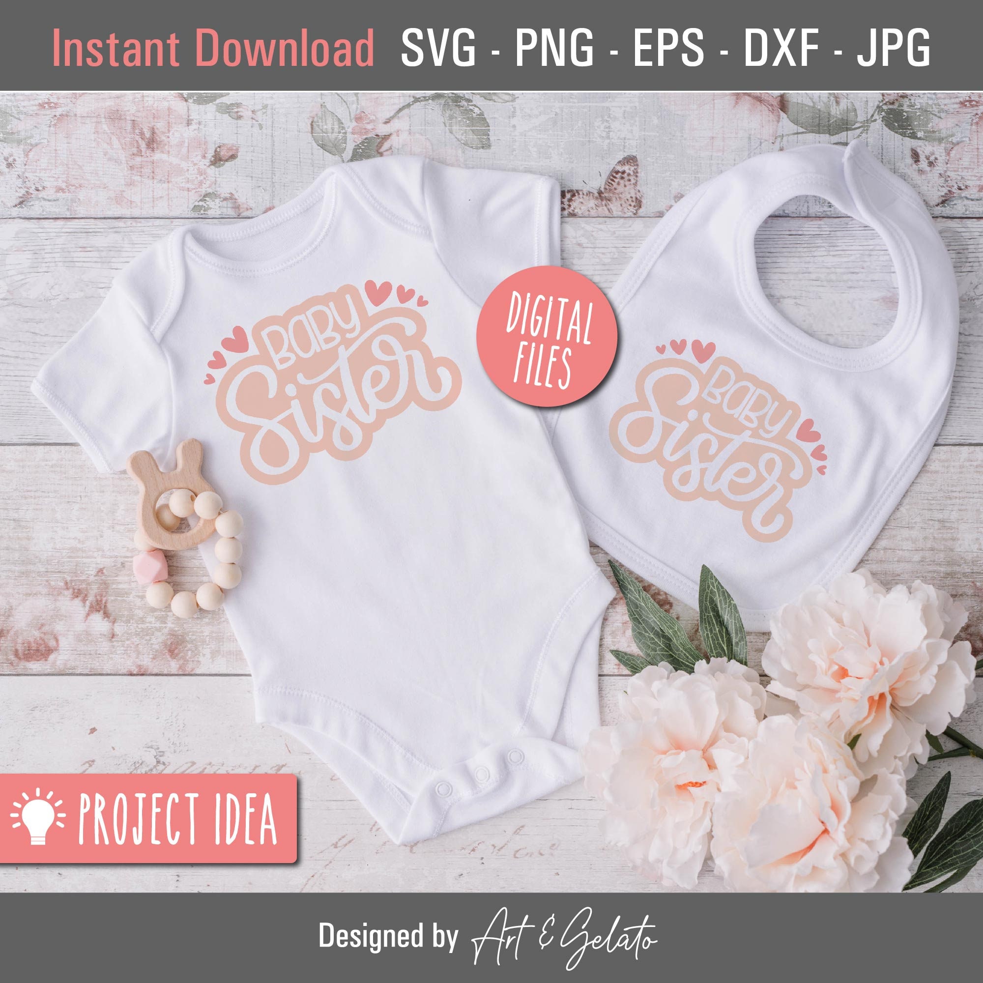 Baby Sister Svg, Baby Girl Svg, Sister Svg, Baby Girl Shower Svg, Baby ...