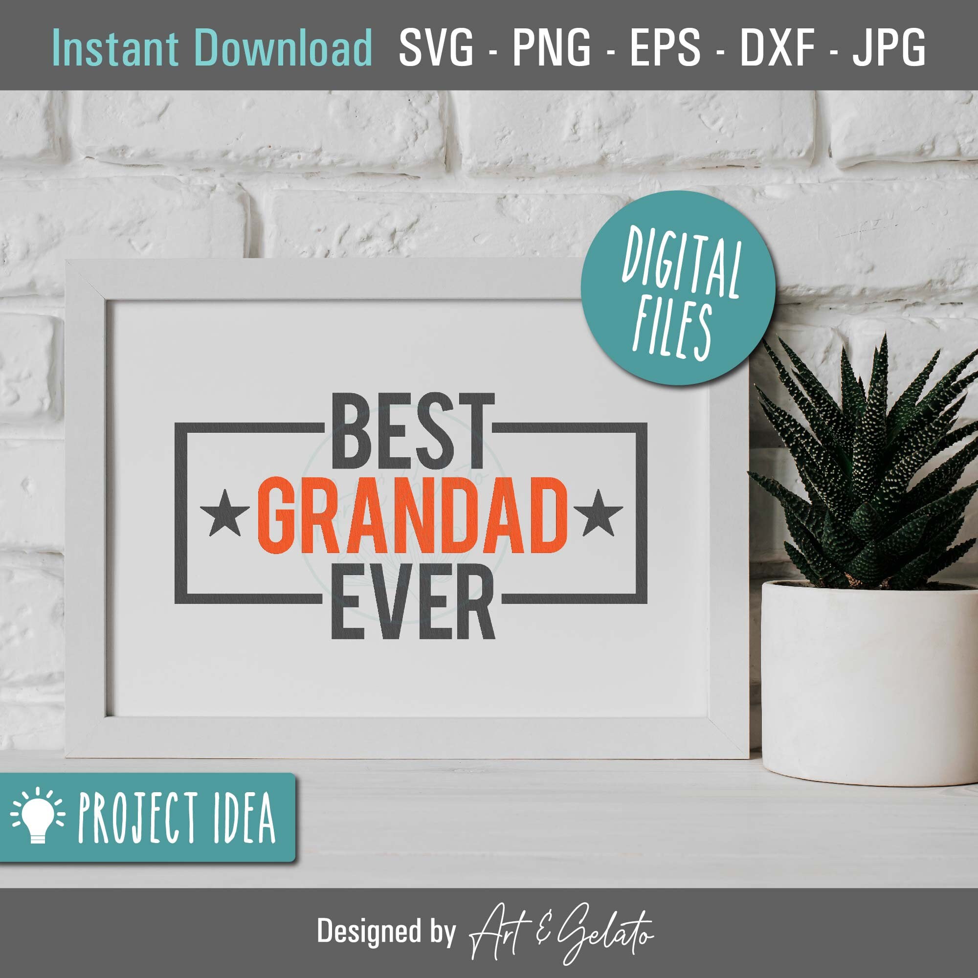 Best Grandad Ever SVG, Happy Father's Day SVG, Fathers Day Svg, Grandad ...
