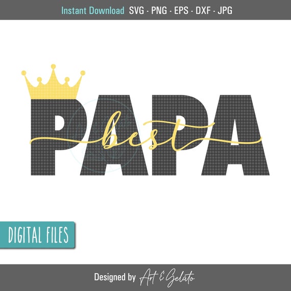 Mejor Papa Crown SVG Feliz Día del Padre SVG Día del Padre - Etsy México