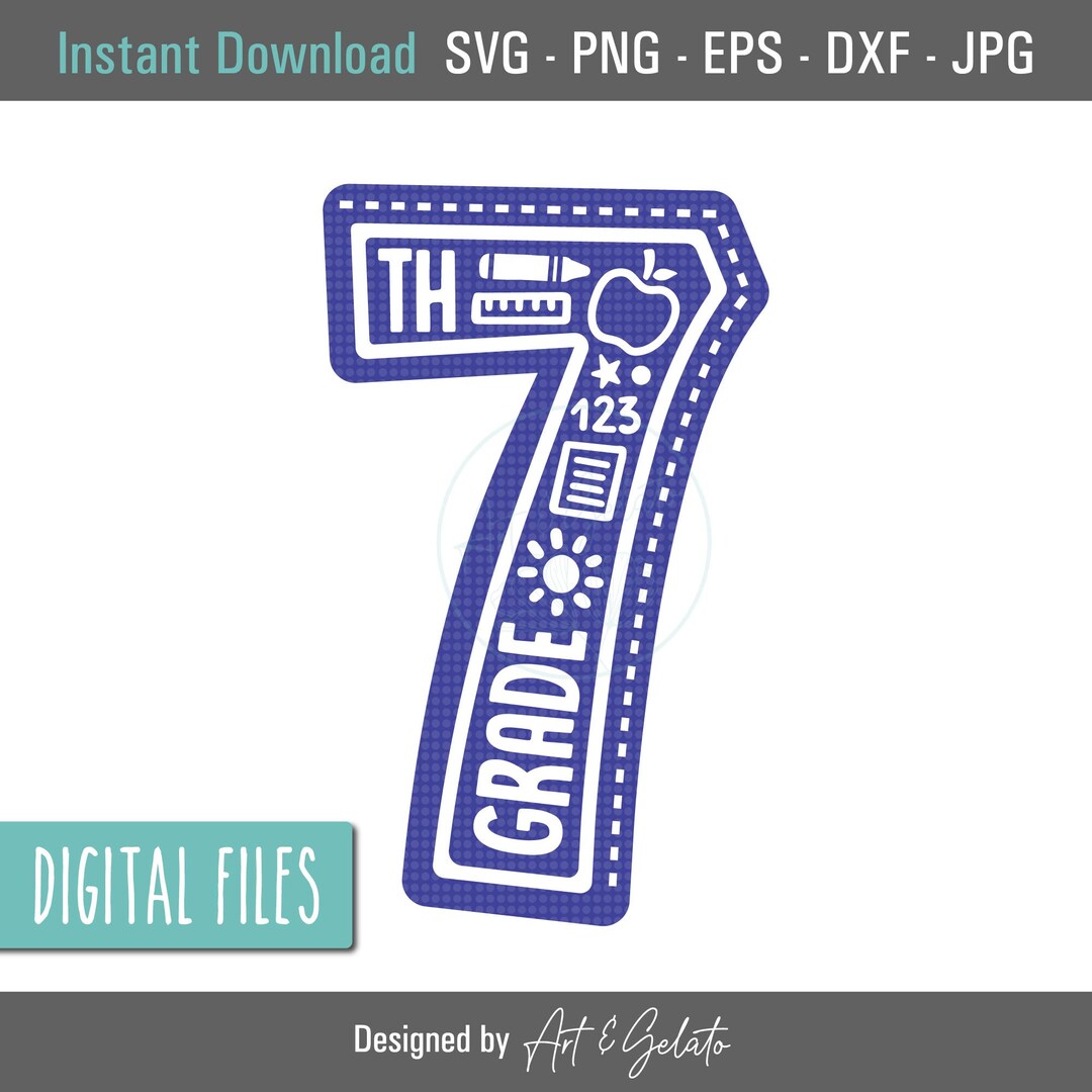 7th Grade SVG, Seventh Grade Svg, First Day of School Svg, Teacher Svg ...