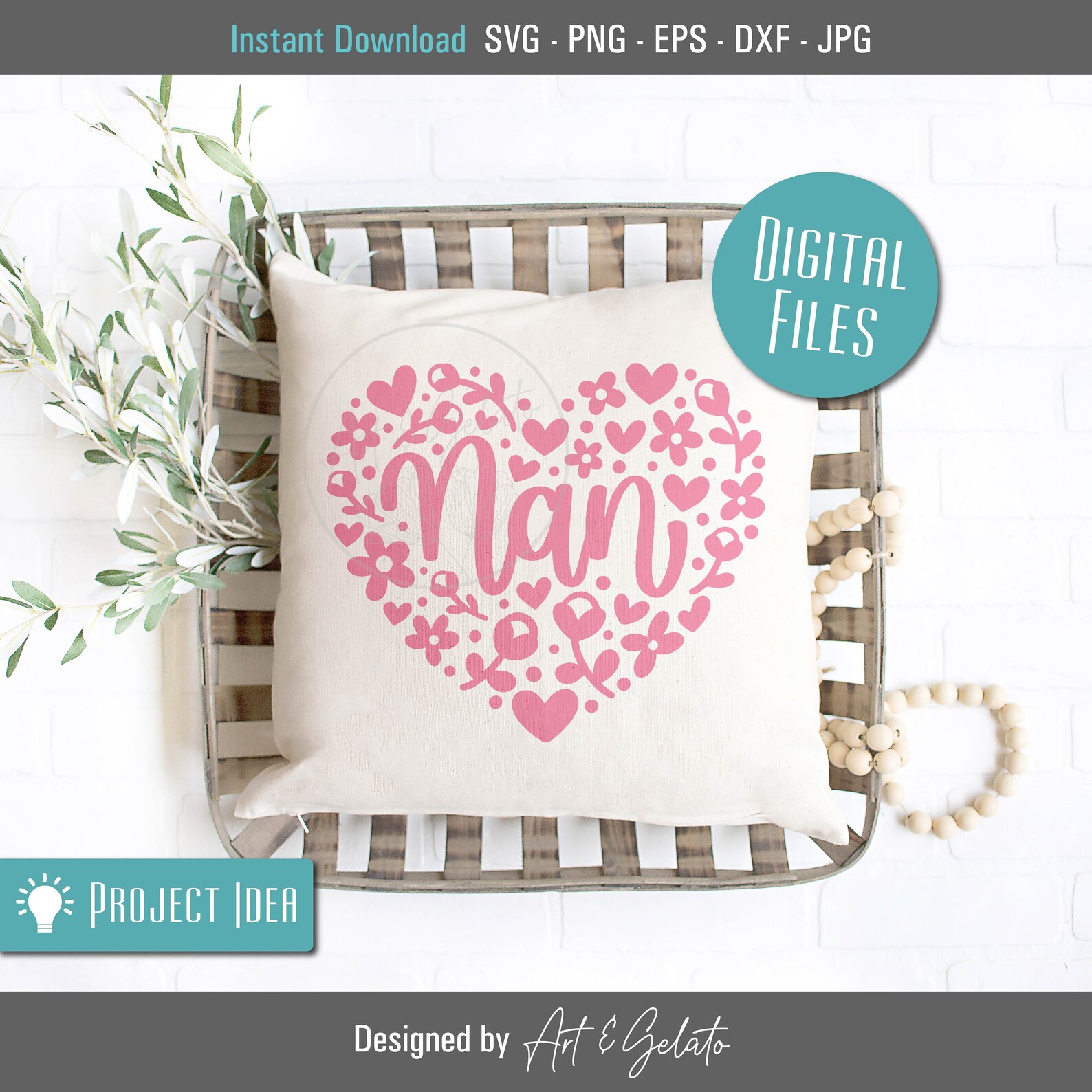 Nan Floral Heart SVG Nan Svg Grandma Svg Happy Mother's - Etsy Canada