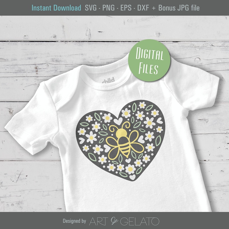 Bee Heart SVG Bee Love Svg Honeybee Svg Bumble Bee Svg Bee - Etsy