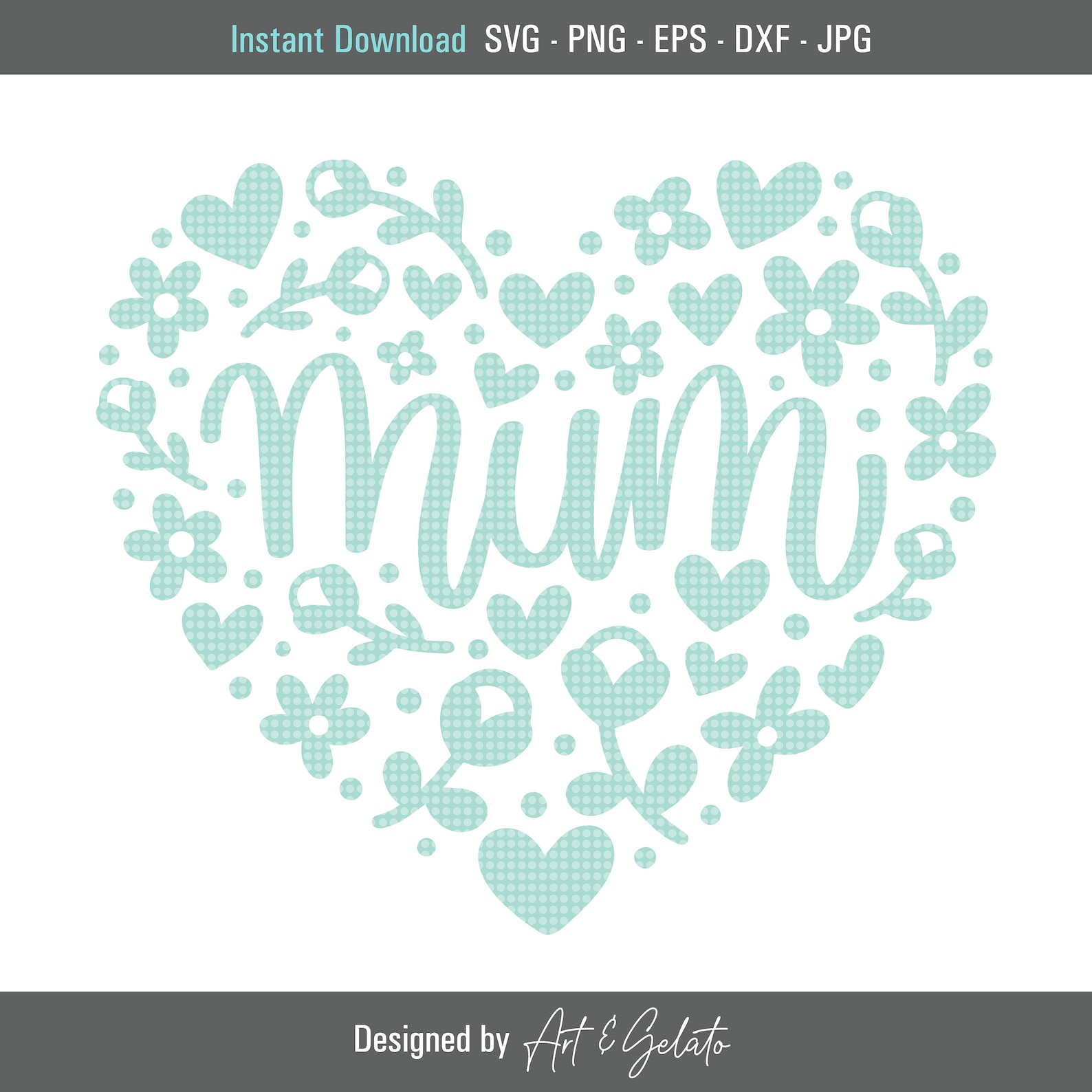 Mum Floral Heart Svg, Mum Svg, Mam Svg, Mom Svg, Mummy Svg, Happy ...