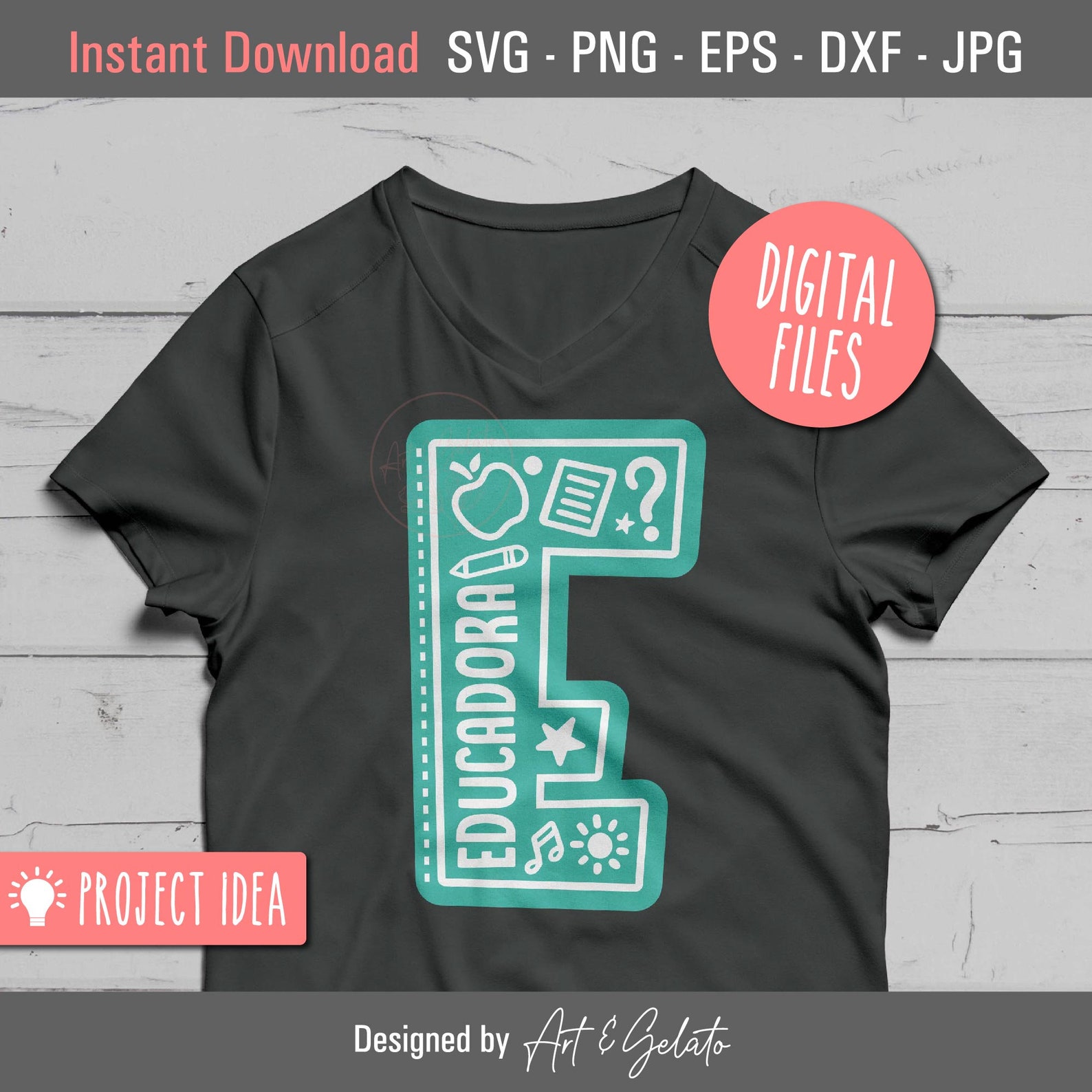 E SVG Educadora SVG Educator Spanish SVG Back to School - Etsy