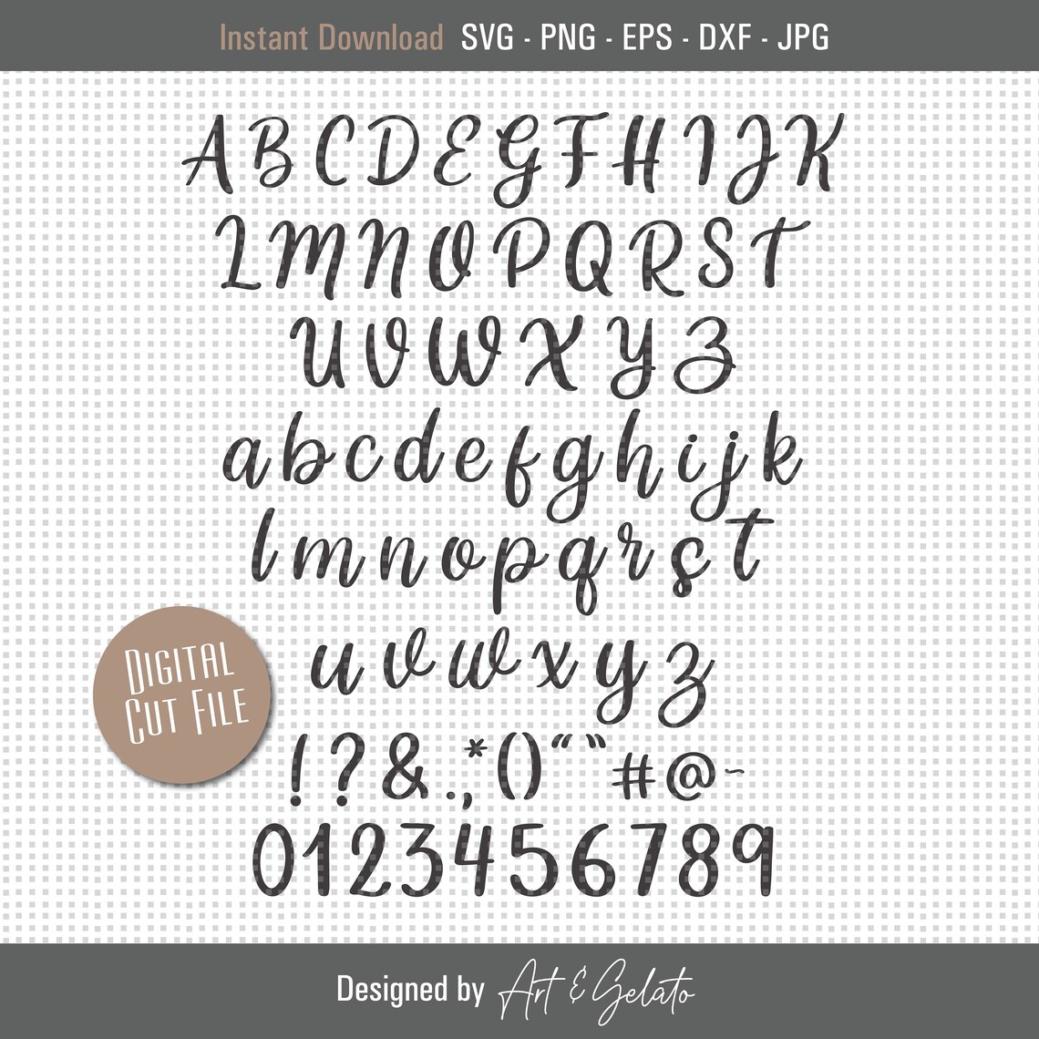 Vanilla Script SVG Letter Set Hand Lettered Alphabet SVG Font | Etsy