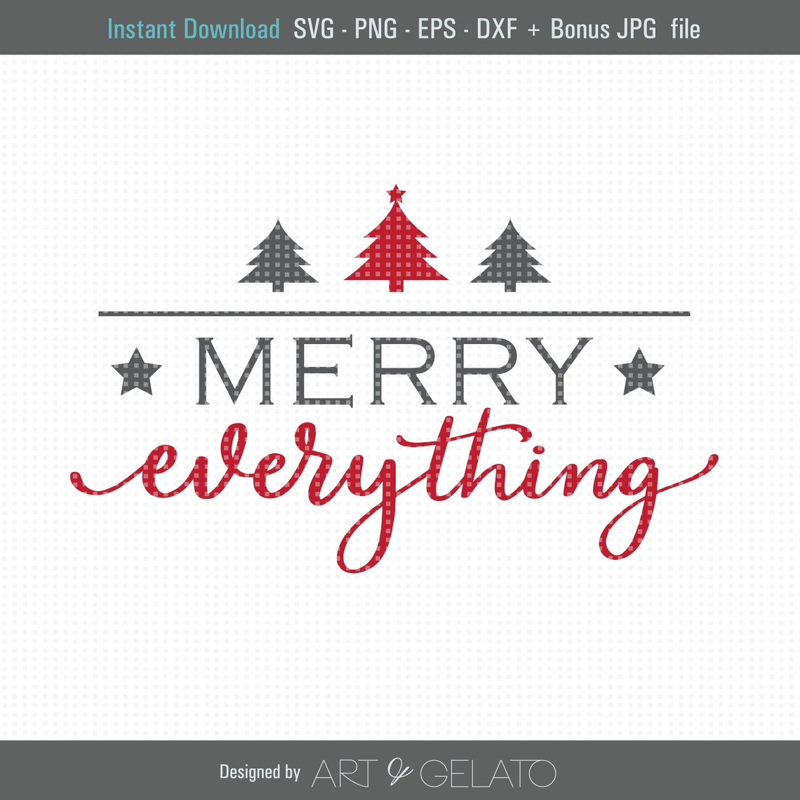 Merry Everything SVG Digital Cut file Christmas Sign | Etsy