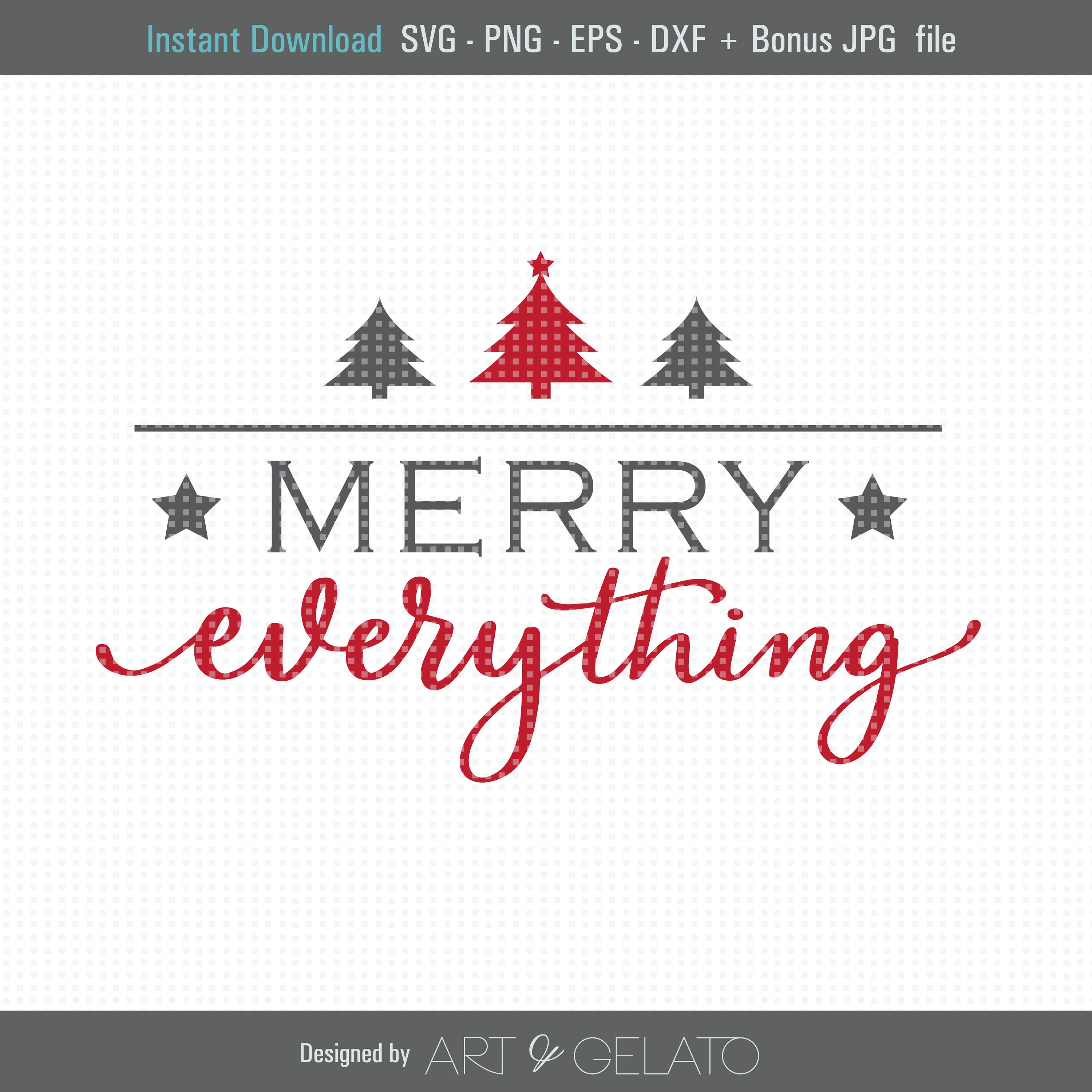 Merry Everything SVG Digital Cut file Christmas Sign | Etsy