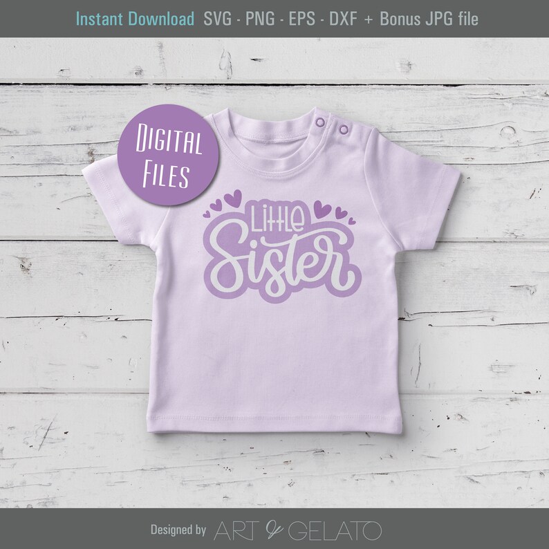 Little Sister SVG Sister Svg Baby Girl Shower Svg Little | Etsy