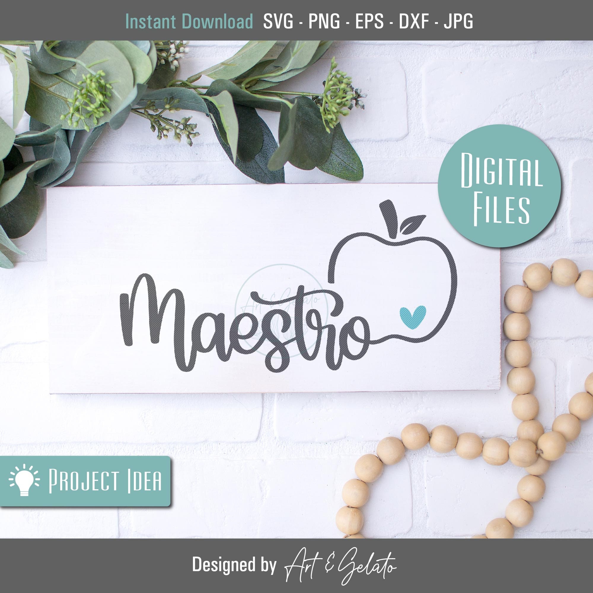 Maestro SVG Maestro Outline SVG Teacher Spanish SVG Manzana | Etsy