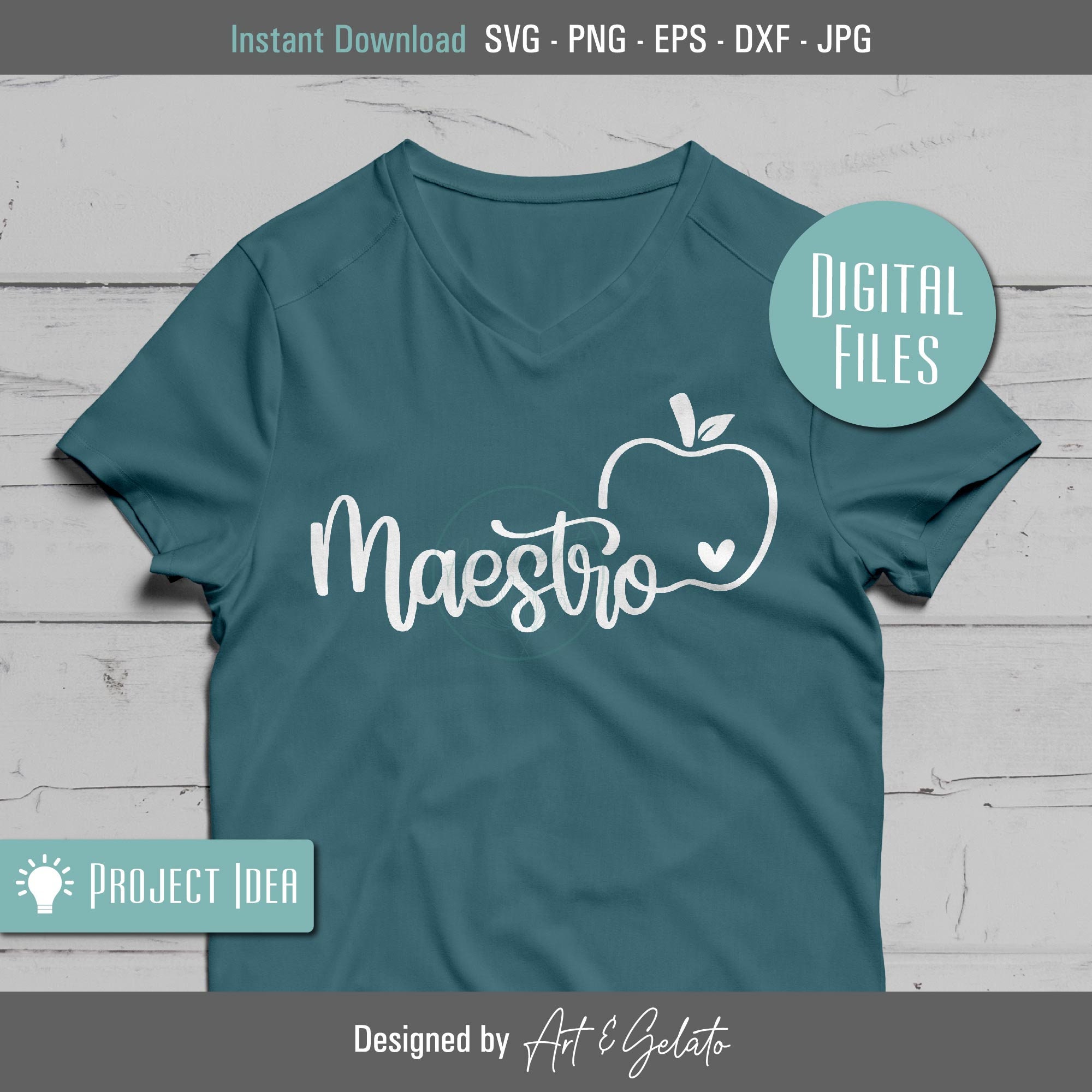 Maestro SVG Maestro Outline SVG Teacher Spanish SVG Manzana | Etsy