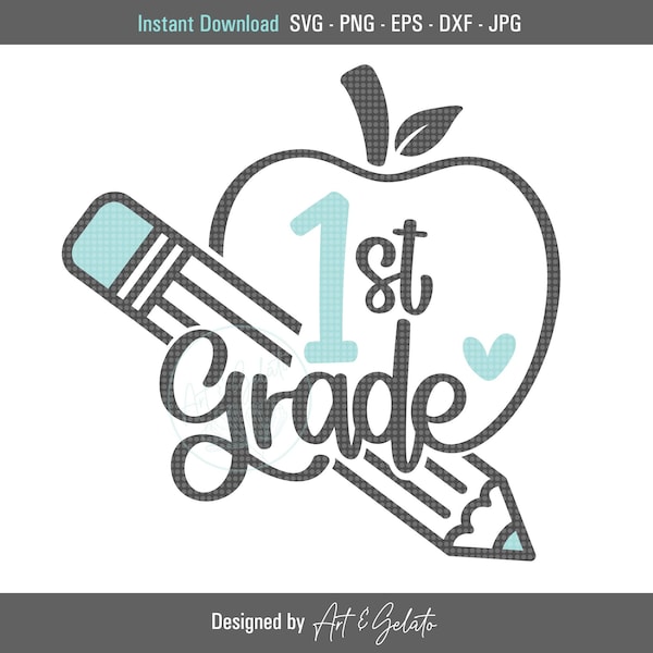 1st Grade Svg - Etsy