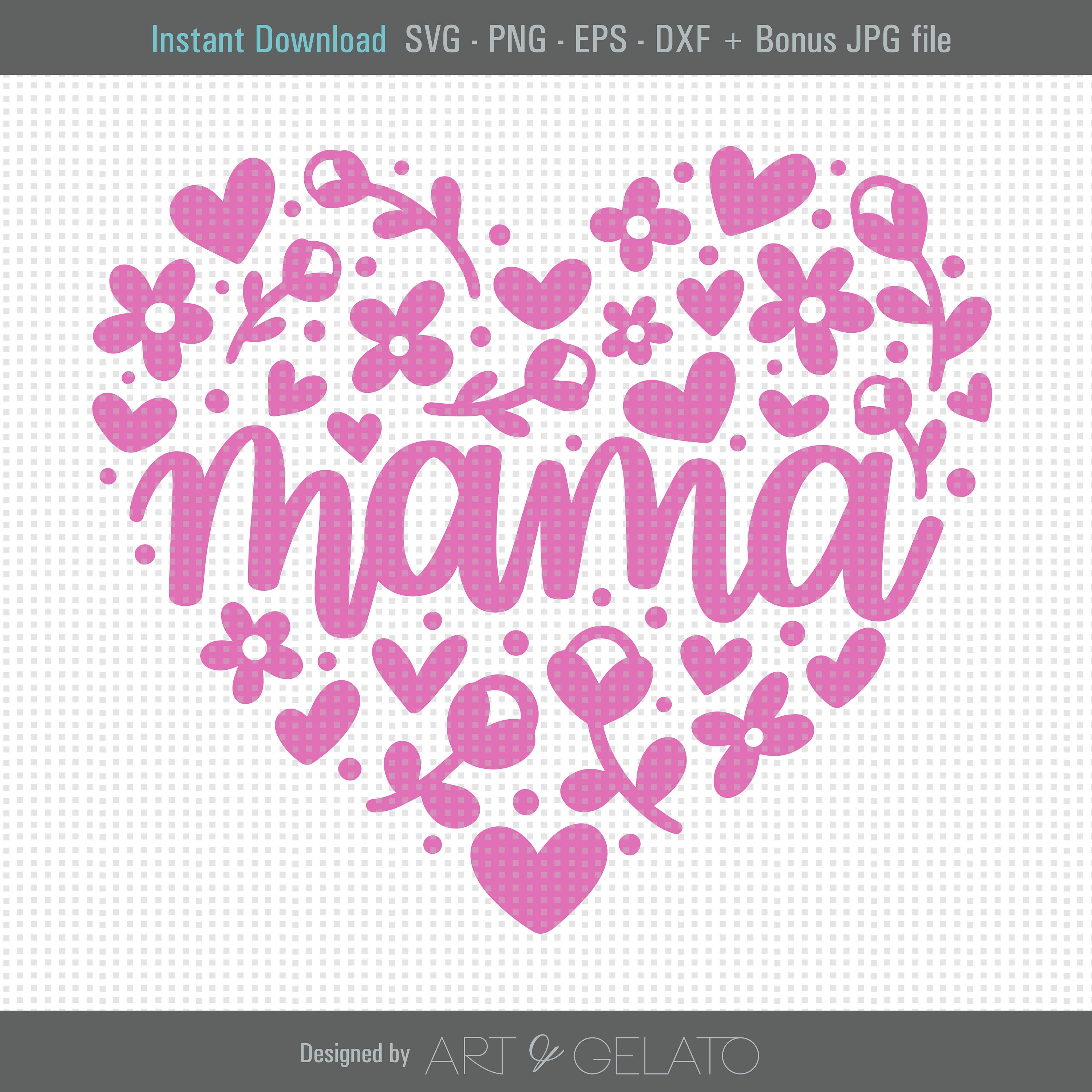 Mama SVG Mom Heart Svg Happy Mother's Day Svg - Etsy