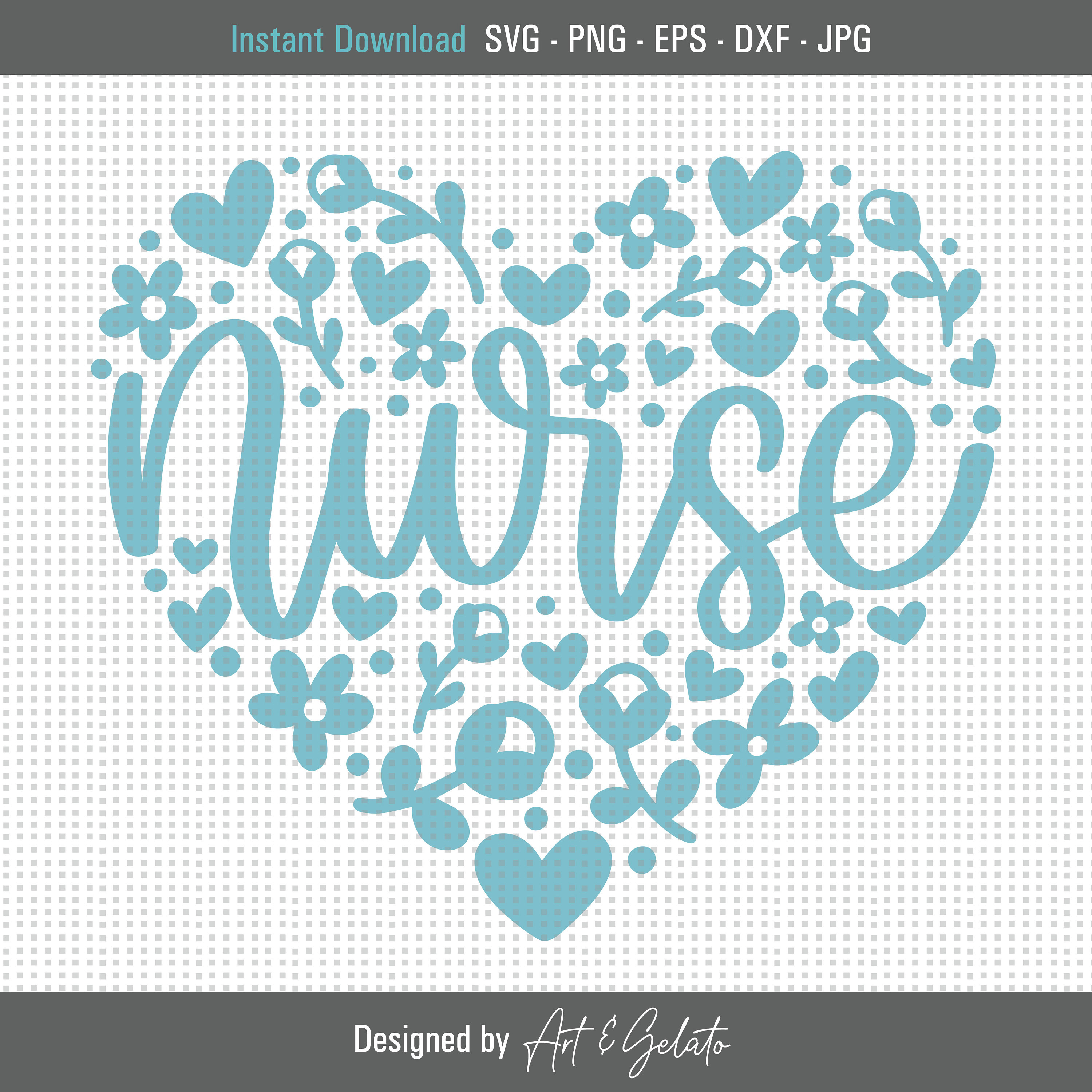 Nurse Floral Heart SVG Heart Svg Proud Nurse Svg Nurse Life | Etsy