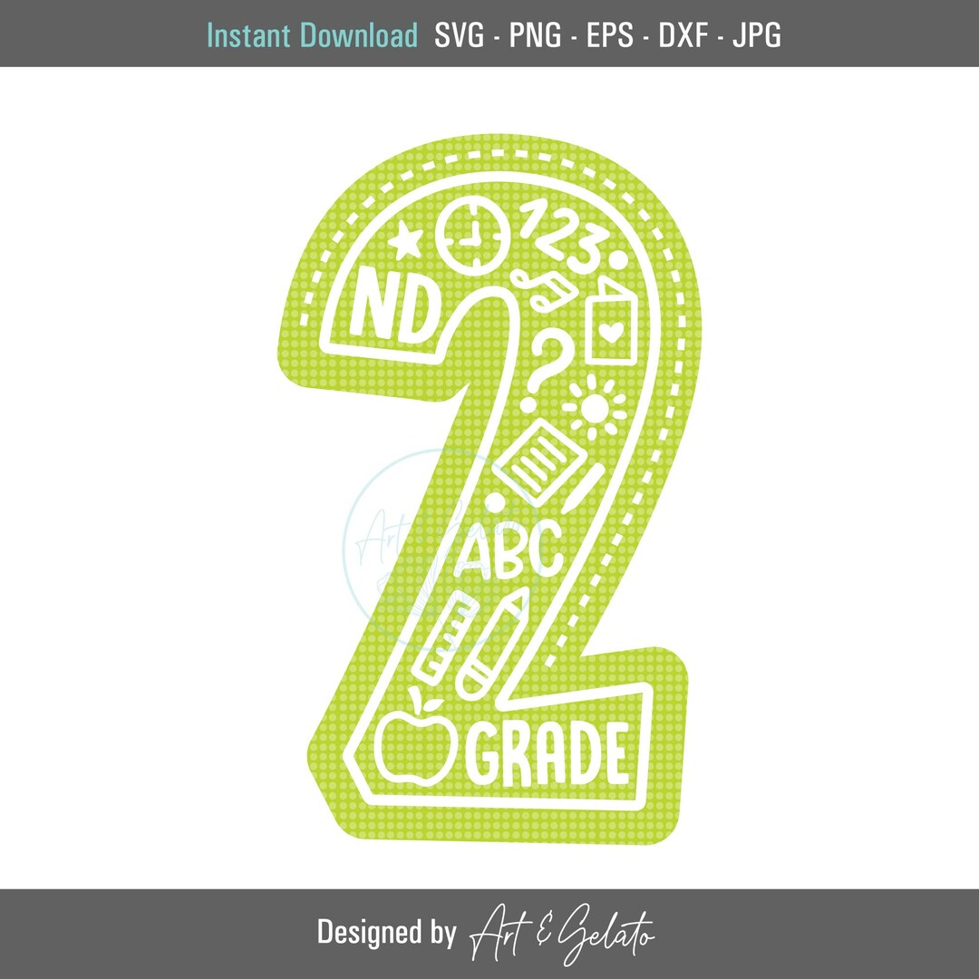 SVG de 2.º grado, Svg de segundo grado, Primer día de clases Svg ...