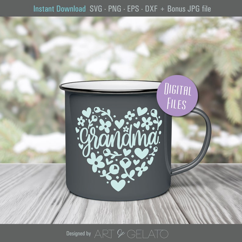 Grandma Svg Heart Svg Happy Mothers Day Svg Etsy