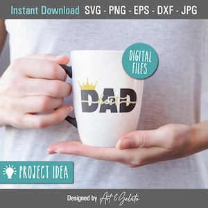 Best Dad Crown SVG, Happy Father's Day SVG, Fathers Day Svg, Dad Svg ...