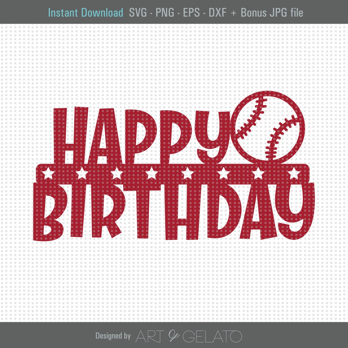 Happy Birthday Baseball SVG Cake Topper Cutout Svg Baseball - Etsy