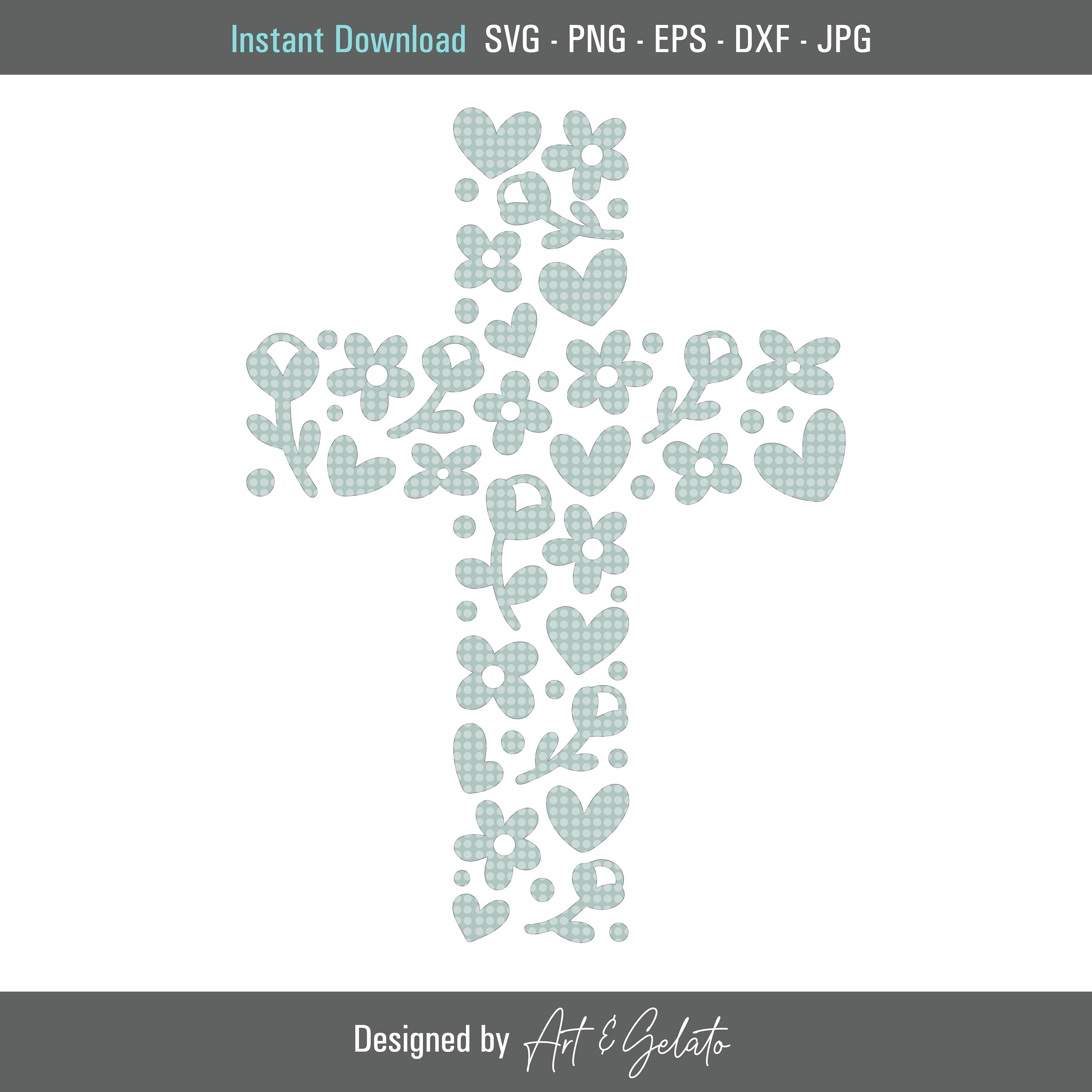 Floral Cross SVG Cross Svg Religious SVG Cross SVG - Etsy