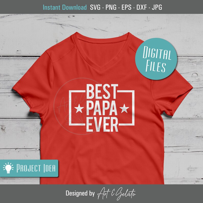 Best Papa Ever SVG Happy Father's Day SVG Fathers Day | Etsy